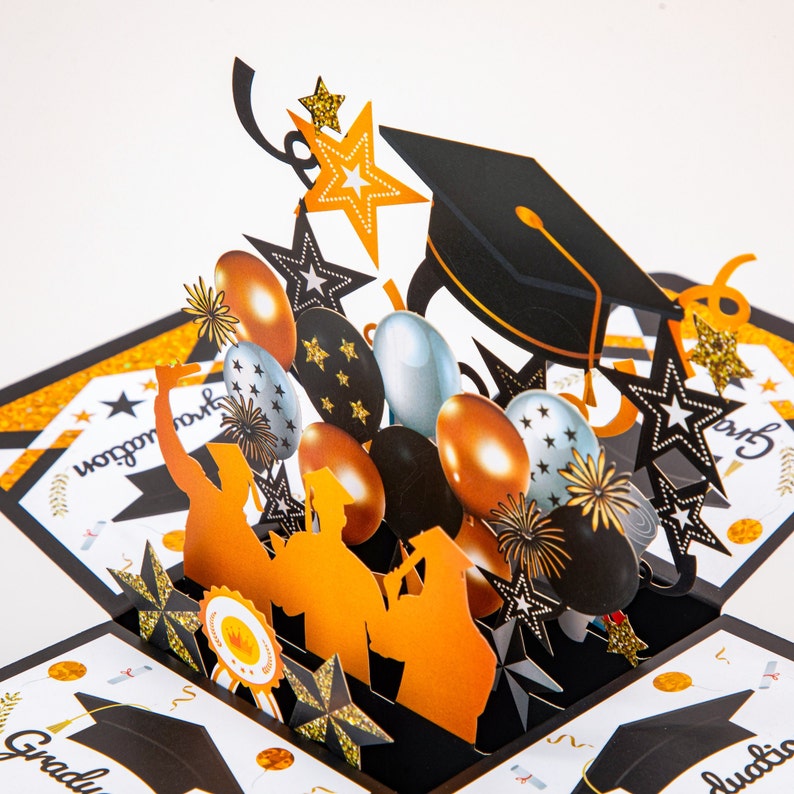 Graduation Celebration - Pop up Graduation Card With Envelope - Unique ...