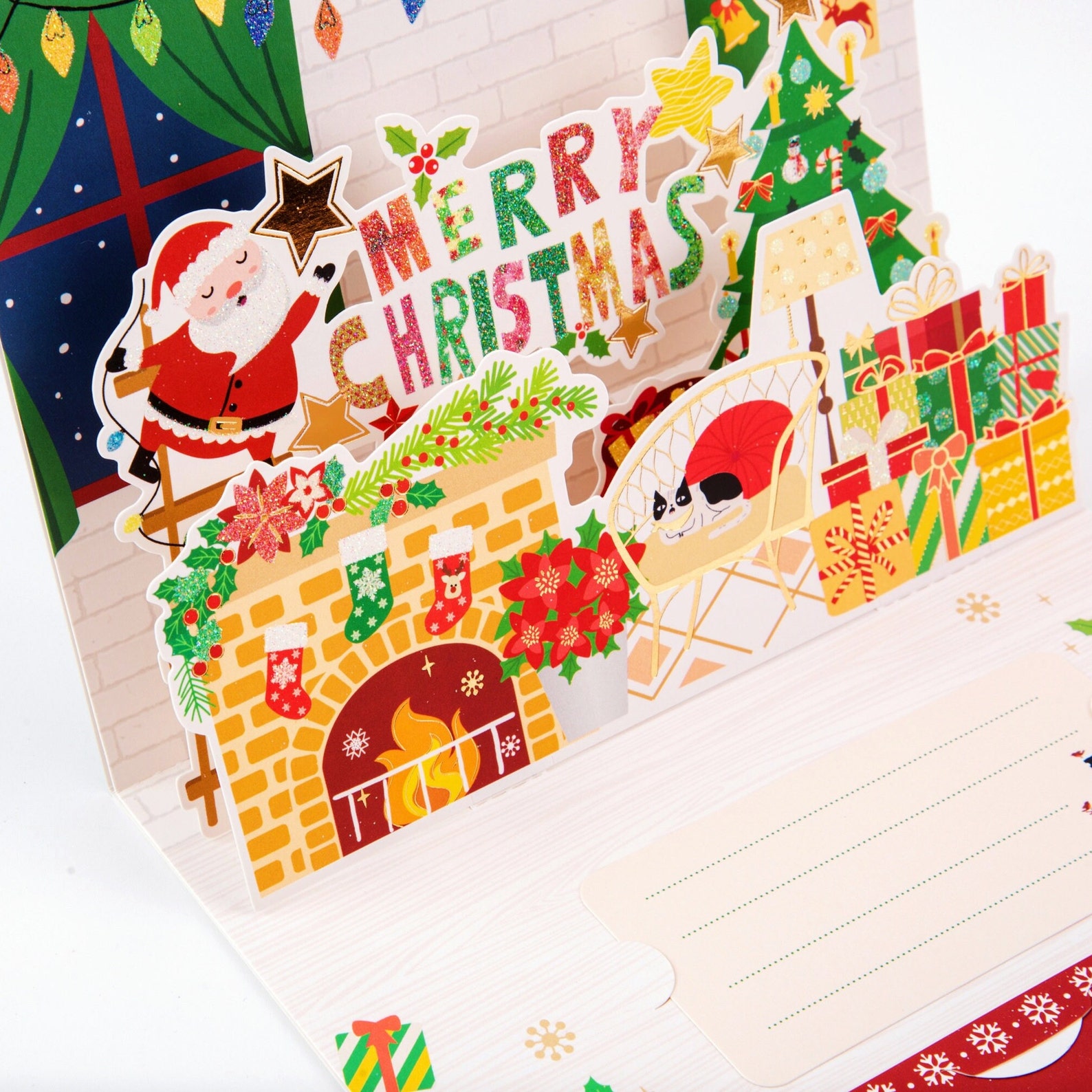 Santa Just Dropped off Some Goodies - Merry Christmas Pop up Greeting ...
