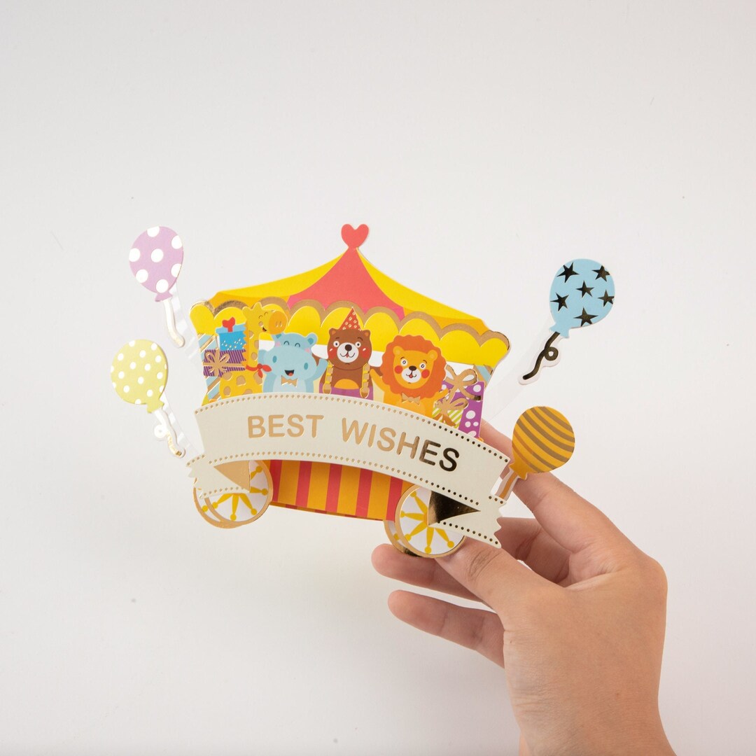 Carnival Game Booth Pop up Greeting Card 3D Creative Unique Greeting ...