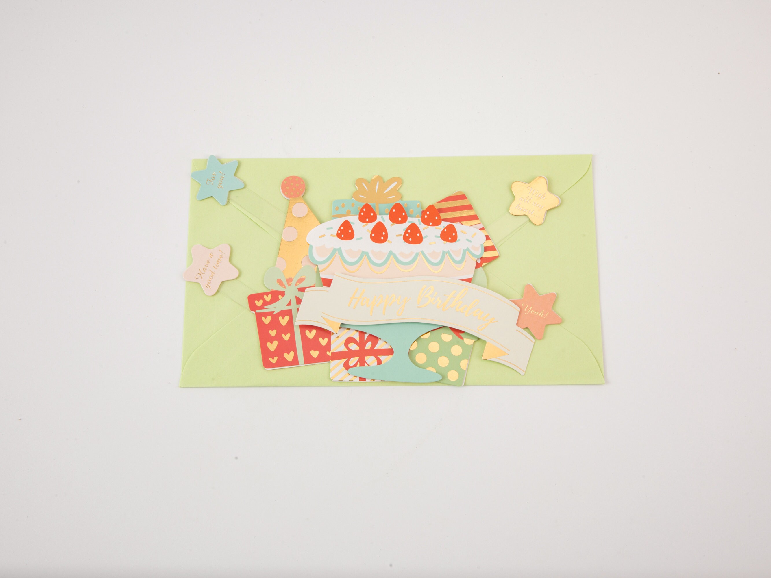 Happy Birthday Stand up Card Wall Decor Pop-up Card 3D Creative Unique ...