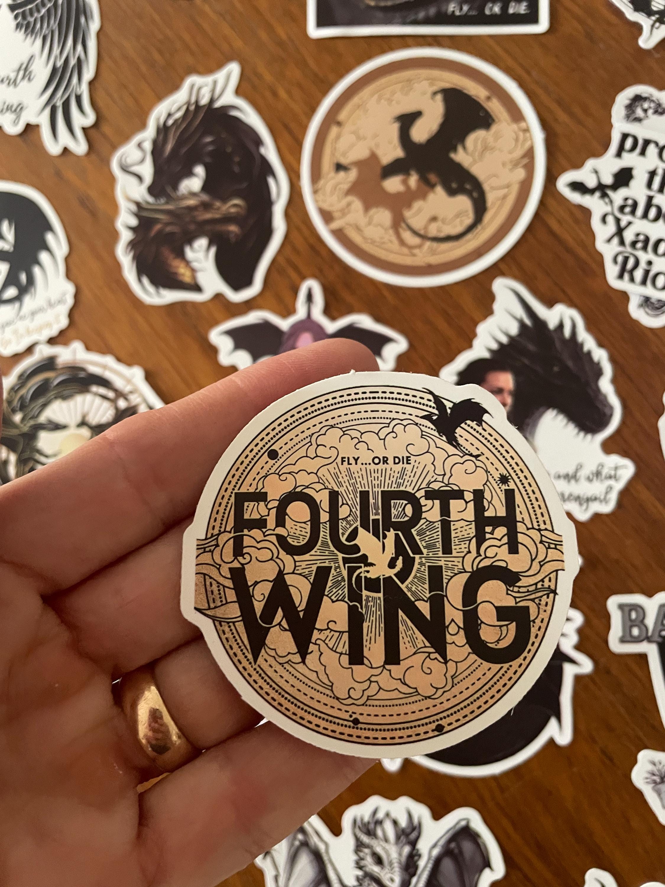 50 Fourth Wing Romantasy Stickers, Gift, Book Lover, Bookworm, Sticker ...