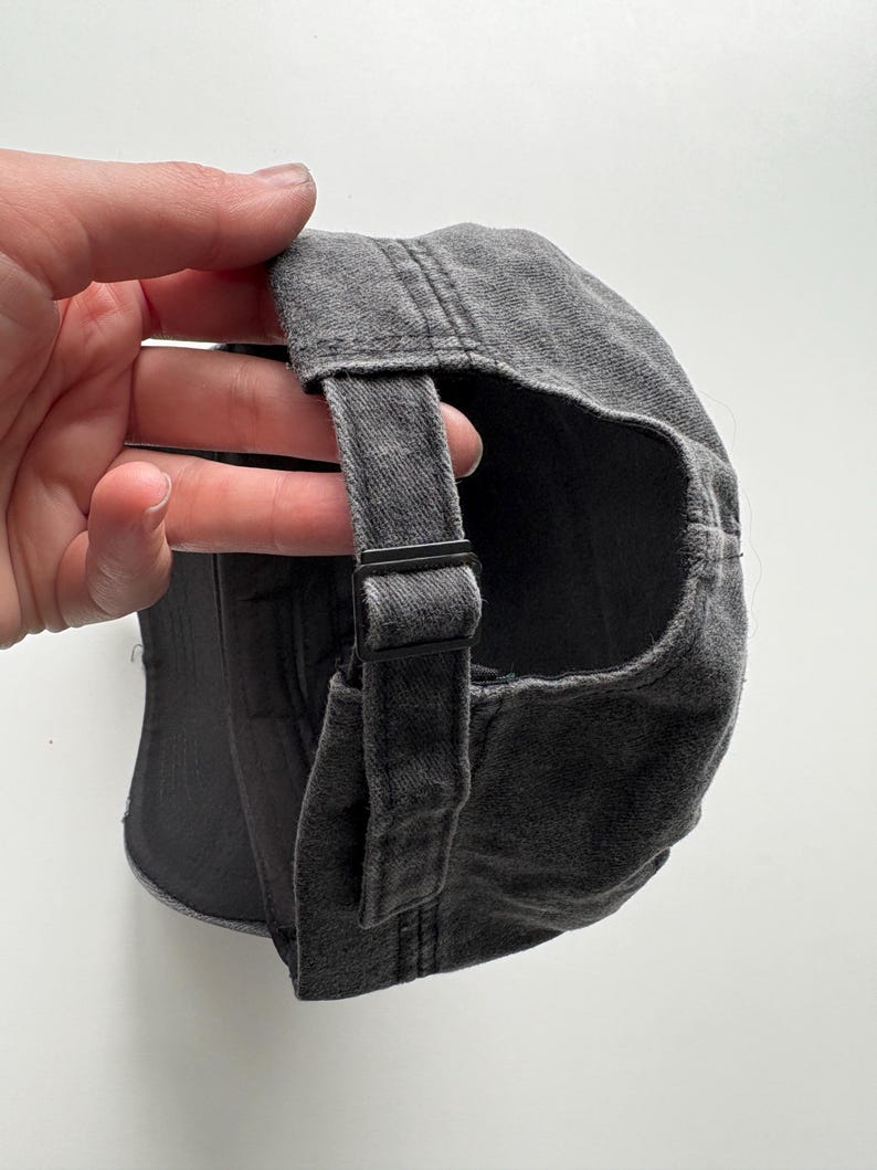 Pigment Dyed Cap, Washed Grey Skull Cap, Gothic Castro Hat, Rock Style ...