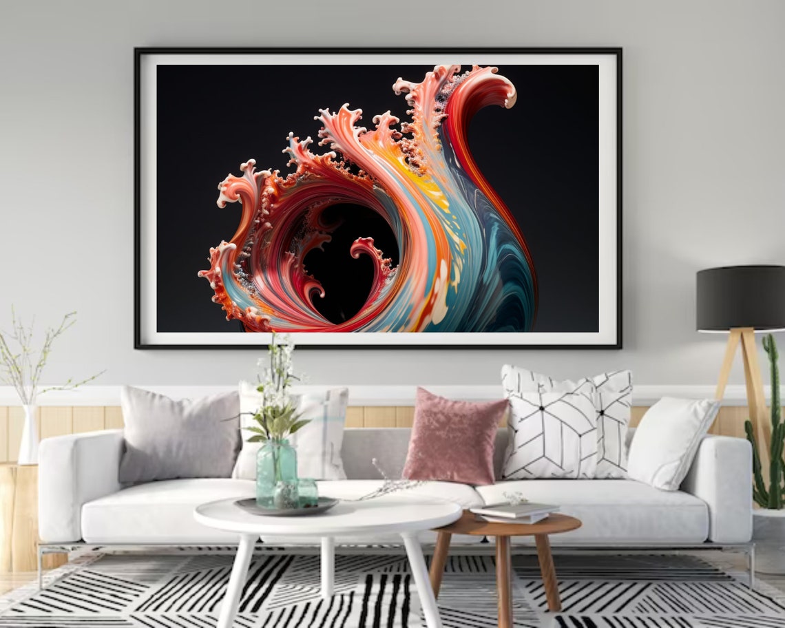 Hypnotic Glaze Wall Art Decor| Digital Art Print, AI Generated, Wall ...