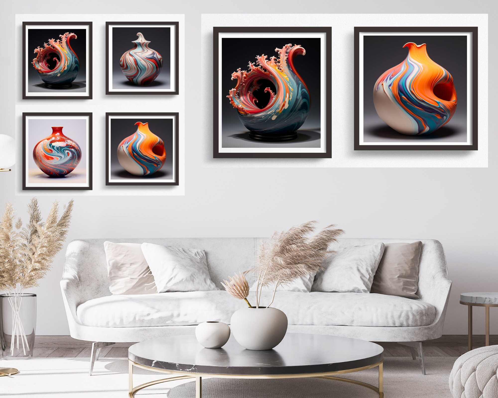 Hypnotic Glaze Wall Art Decor| Digital Art Print, AI Generated, Wall ...