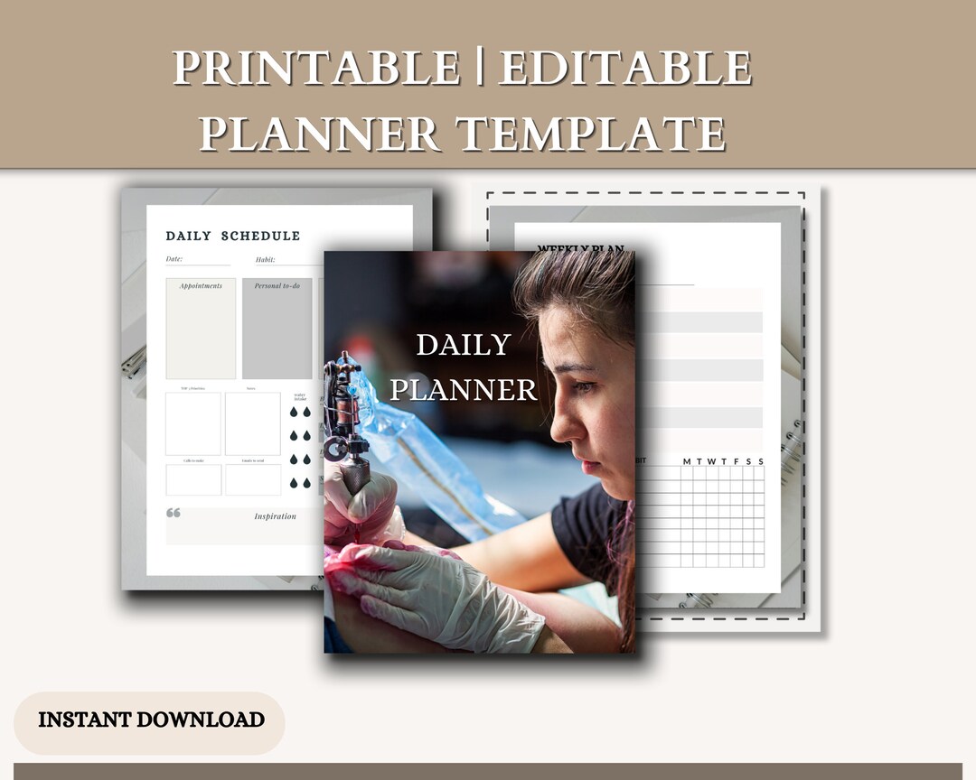 Personal Daily Planner, Printable Planner, Instant Download, Digital ...