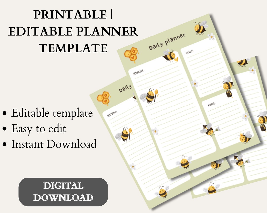 Daily Digital Planner | Printable Planner | to Do Lists | Goal Tracker ...