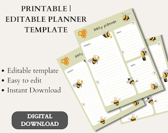 Daily Meal Digital Planner | Printable Planner | to Do Lists | Goal ...