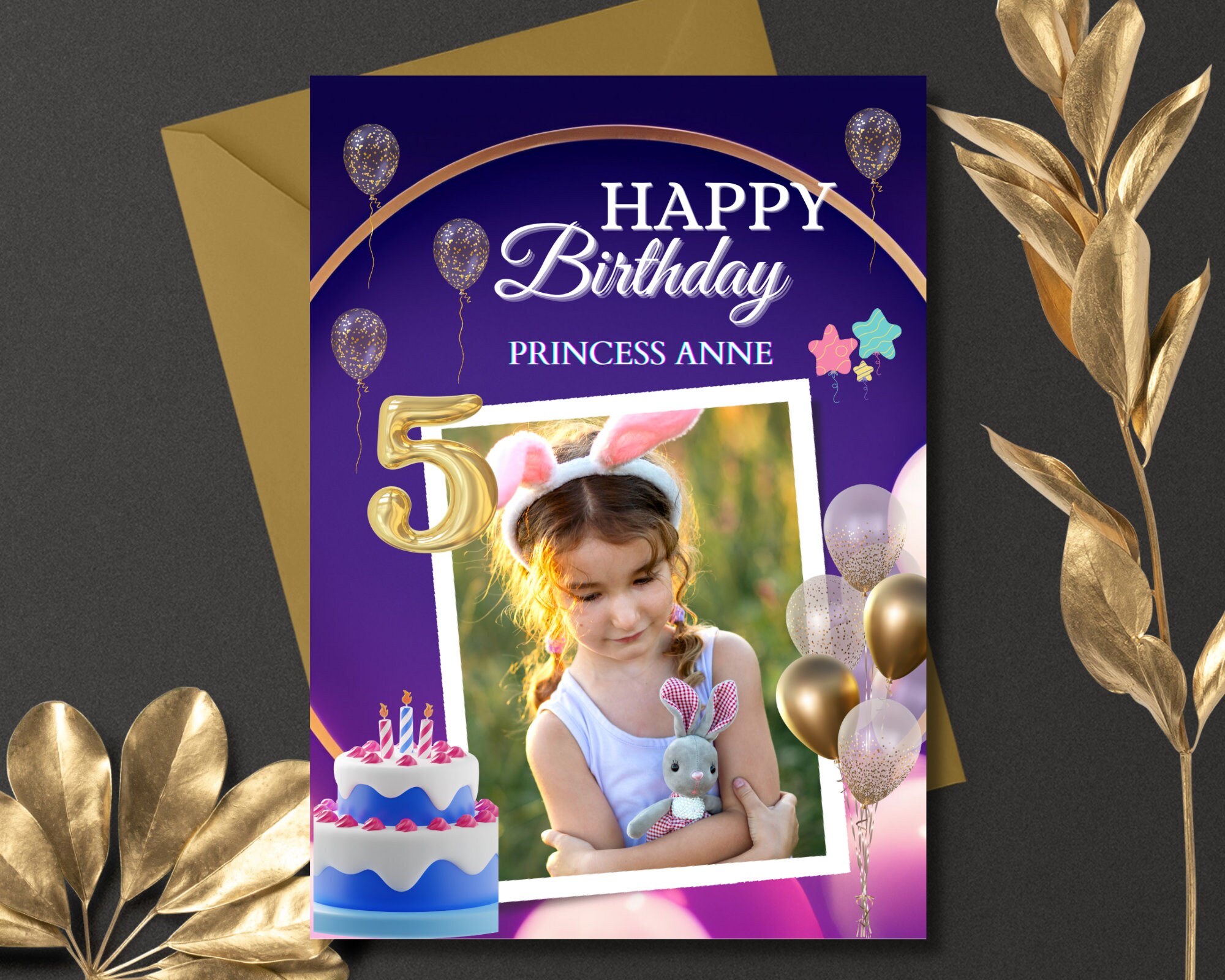 Pretty Girls Happy Birthday Card Card Editable Card - Etsy