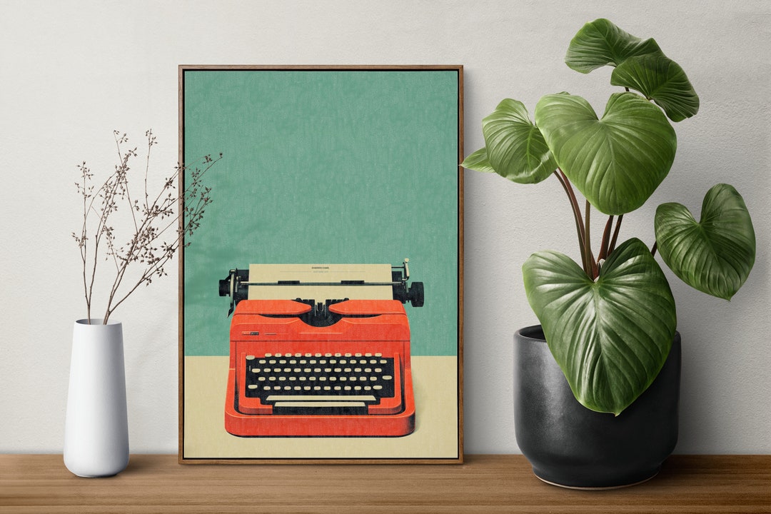 Typewriter Poster | Retro Vintage Print, Home Decor (digital Download ...