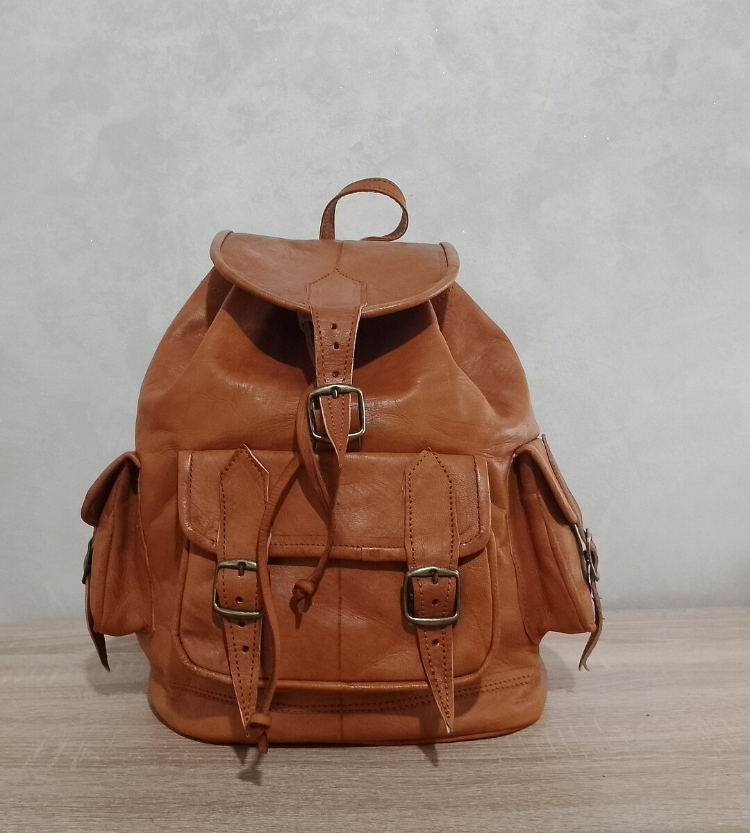 Leather Backpack Women Vintage Leather Backpack organic Leather Bag ...