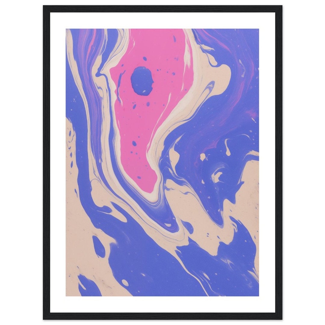 Colorful Swirl Paint Mix 2: Abstract Wall Art 30x40cm / 12x16 & 45x60cm ...