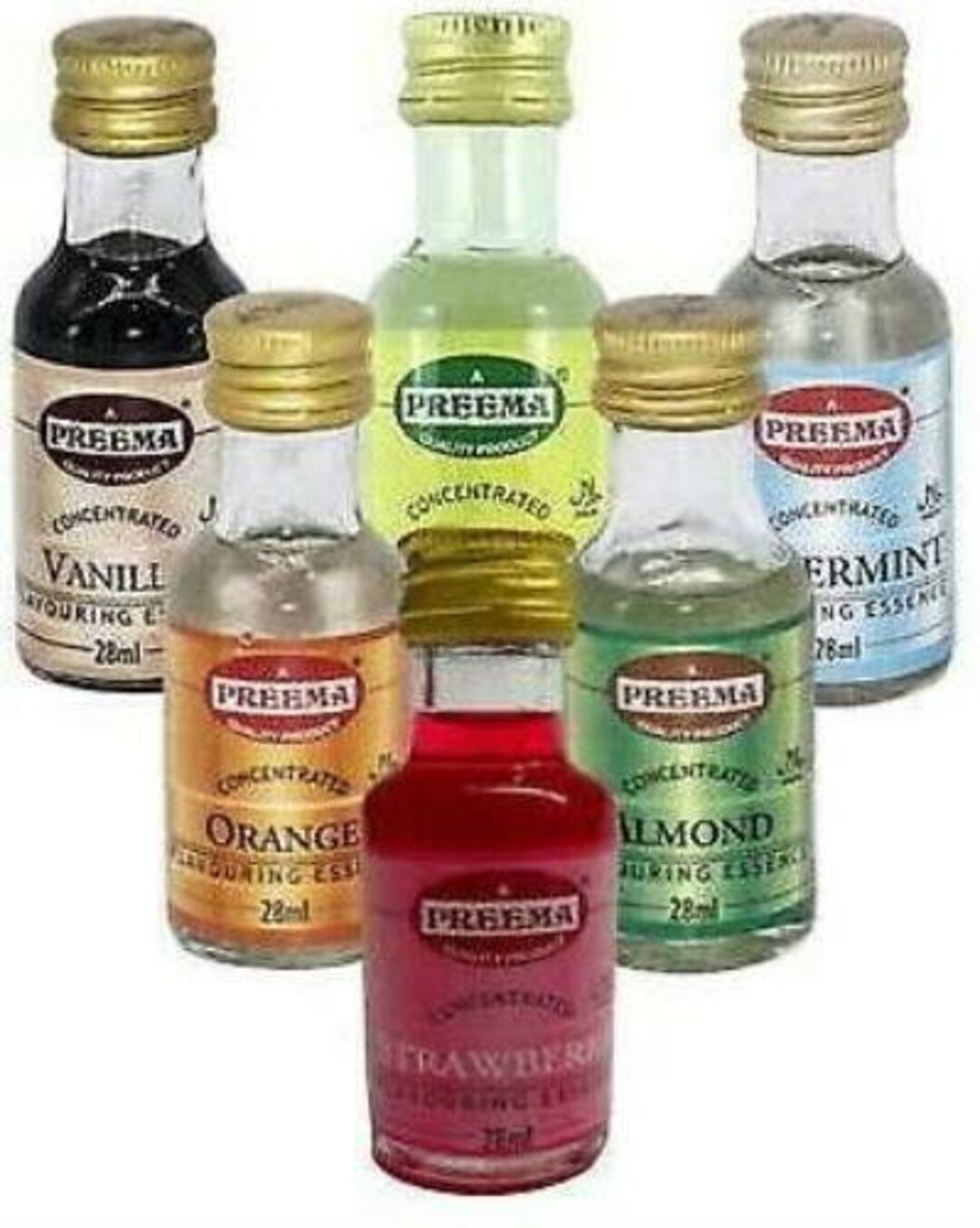 Preema Flavouring Essence 28ml 6 Different Flavours Strawberry ...