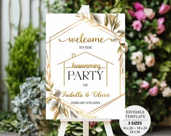 Editable Housewarming Party Welcome Sign Template, Housewarming Welcome ...