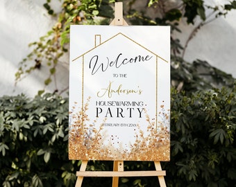 Housewarming Party Welcome Sign Template, Housewarming Welcome Board ...