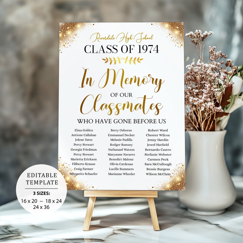 50th Class Reunion Program - Etsy
