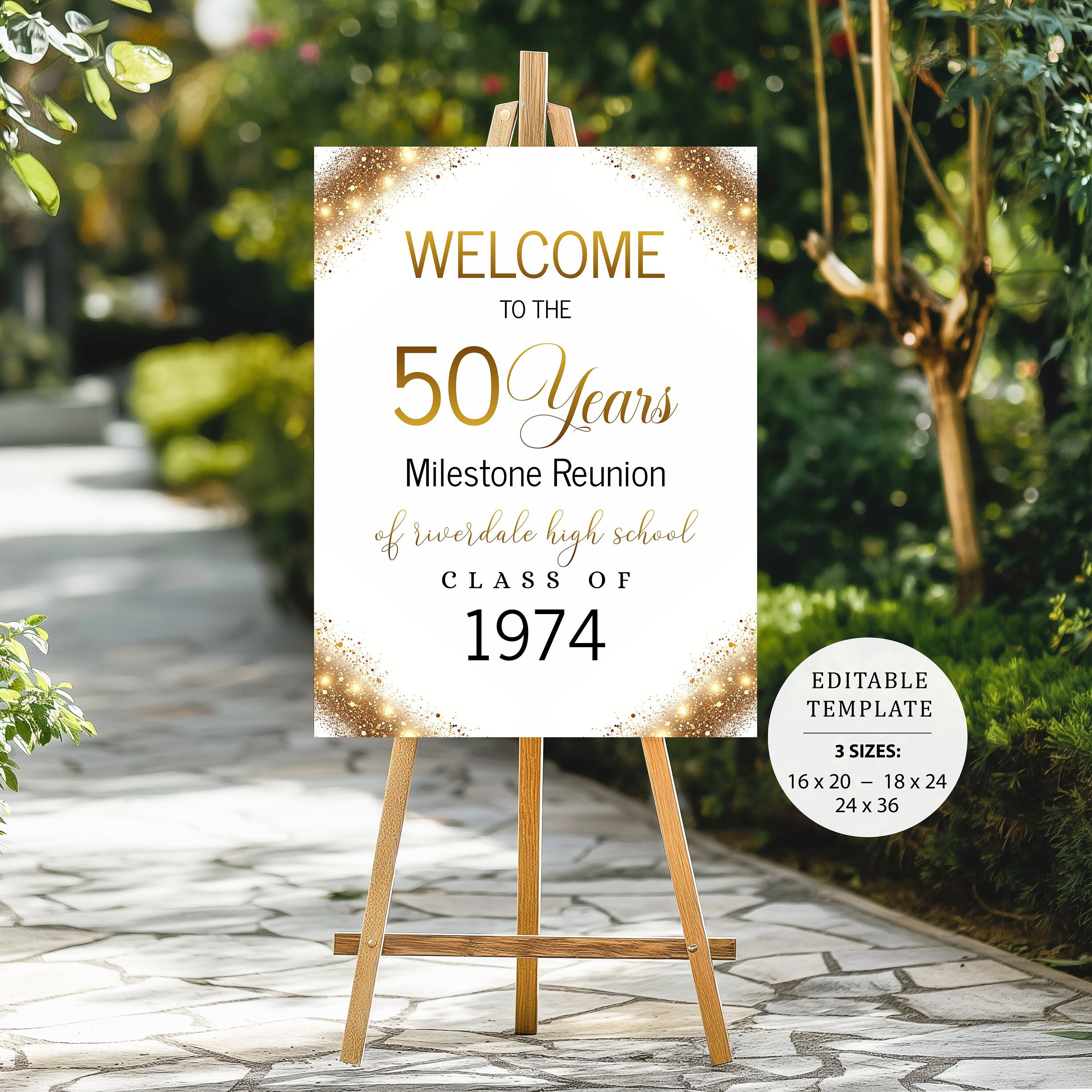 Class Reunion Welcome Sign Personalized, High School Reunion Welcome ...