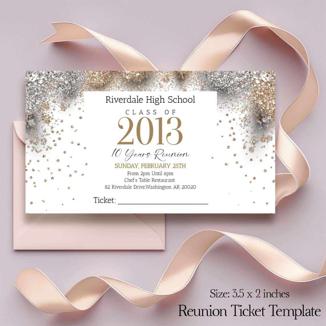 Editable Reunion Invitation Template, High School Reunion Invitation ...