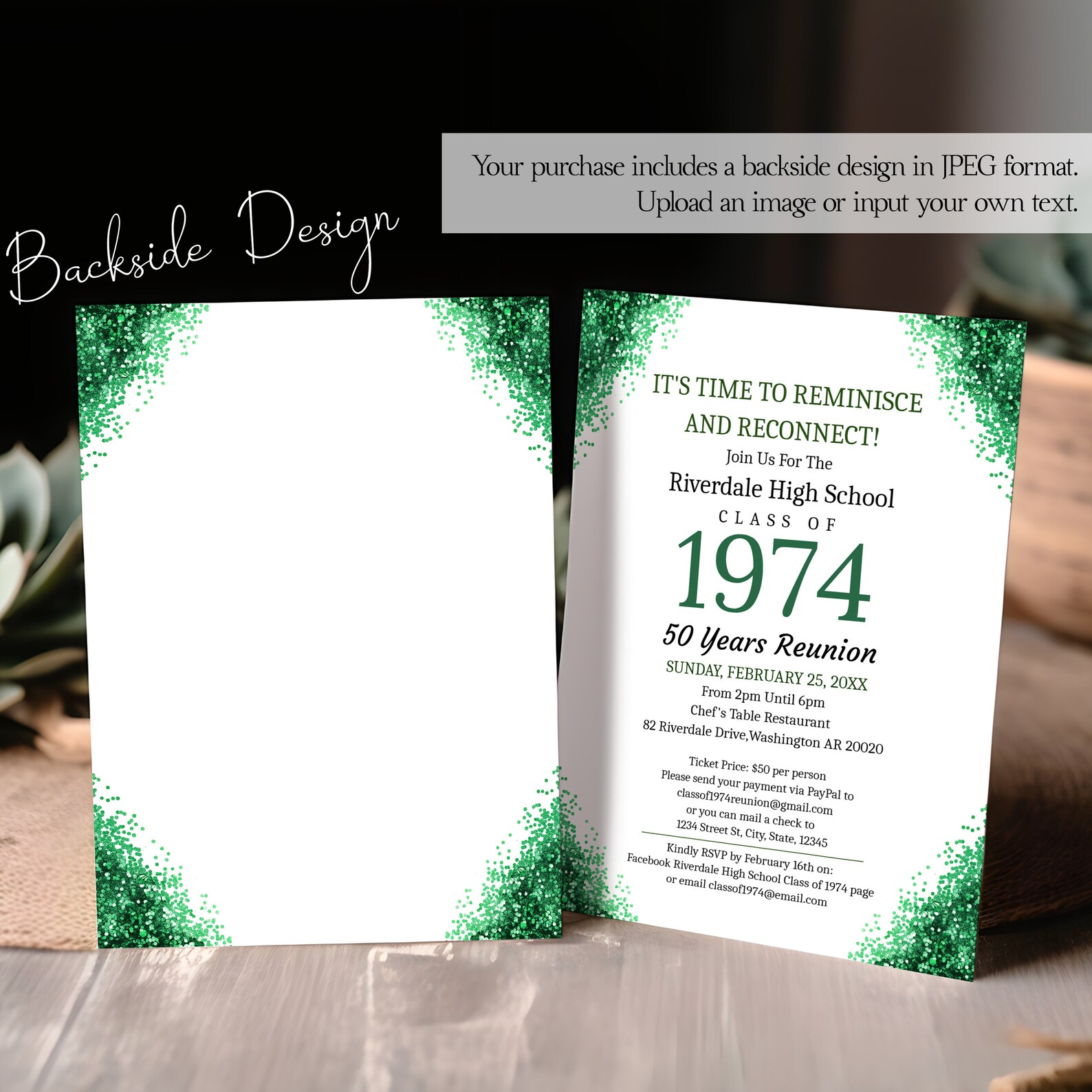 Editable Class Reunion Invitation Template, Digital High School Reunion ...