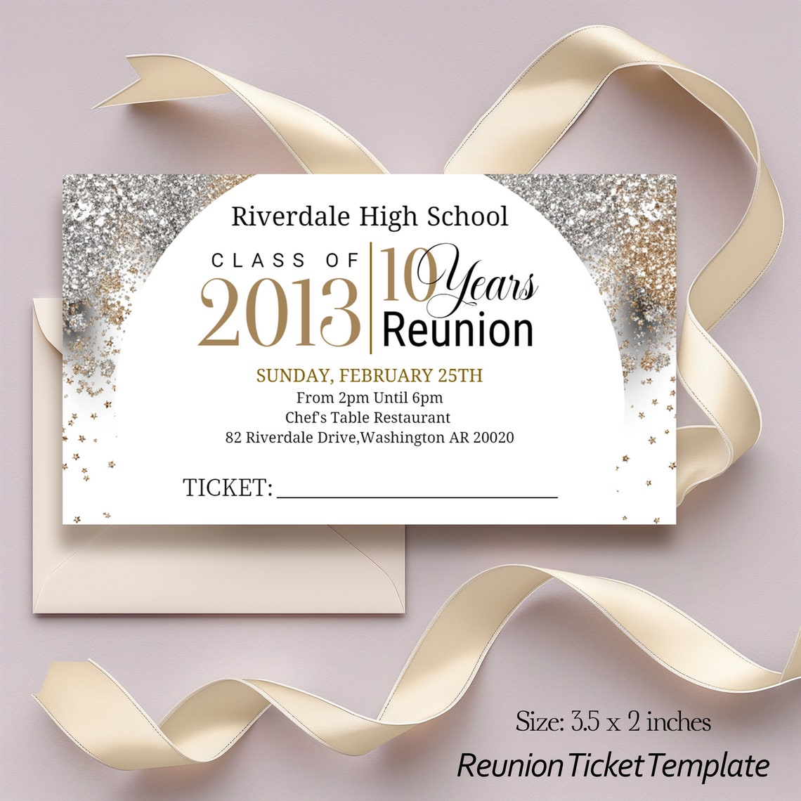 Editable Reunion Invitation Template, High School Reunion Invitation ...