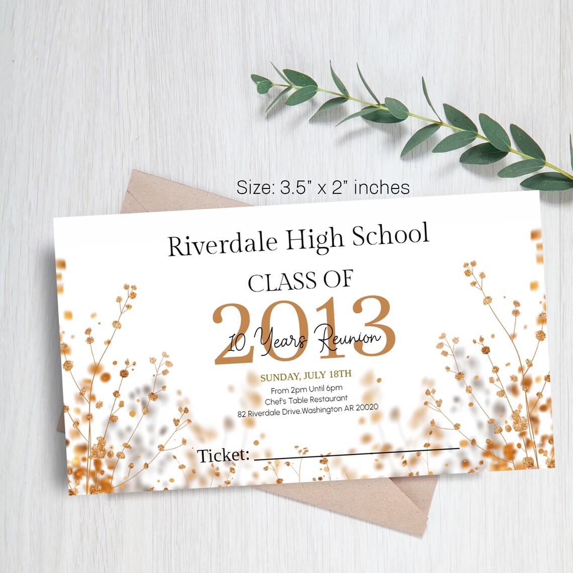 Editable Reunion Invitation Template, High School Reunion Invitation ...