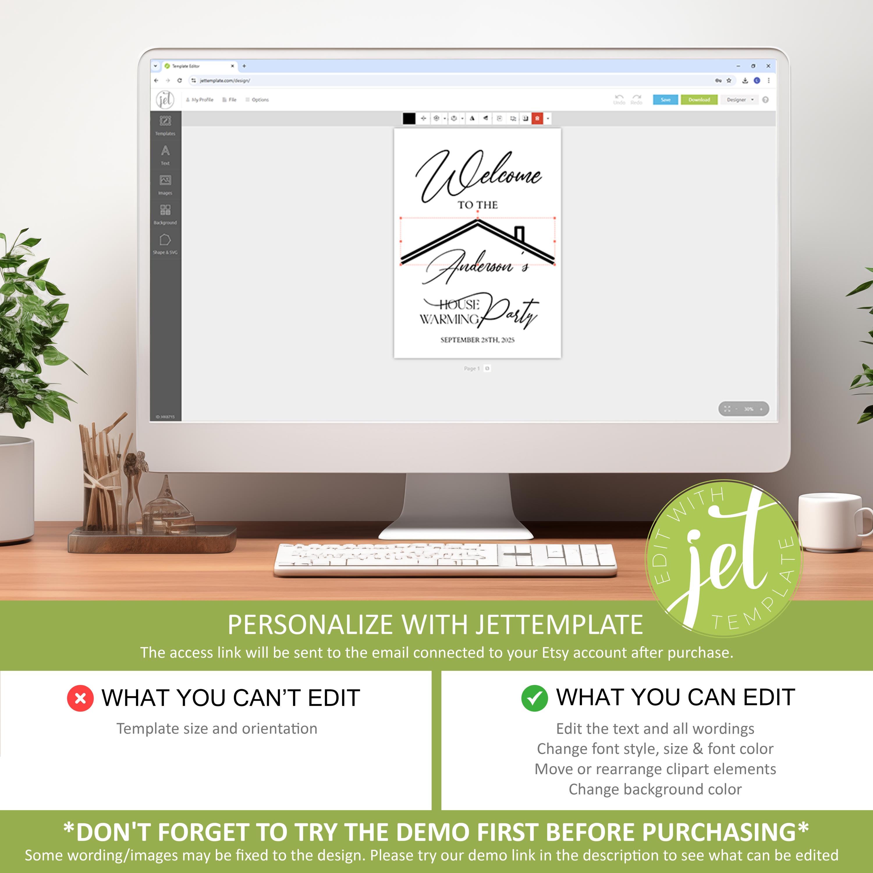 Modern Housewarming Party Welcome Sign, Simple Welcome Sign ...