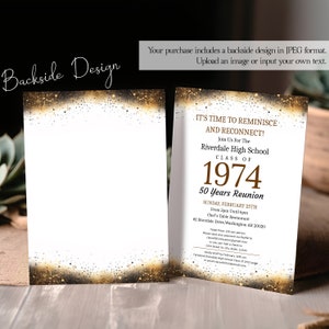 Editable Class Reunion Invitation Template, Digital High School Reunion ...