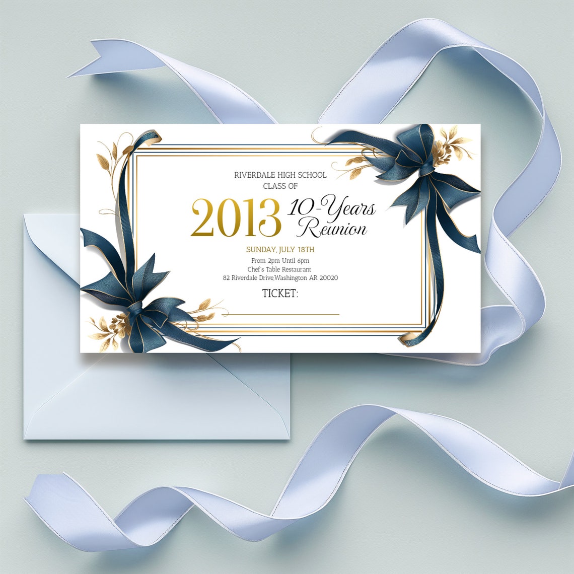 Editable Reunion Invitation Template, High School Reunion Invitation ...