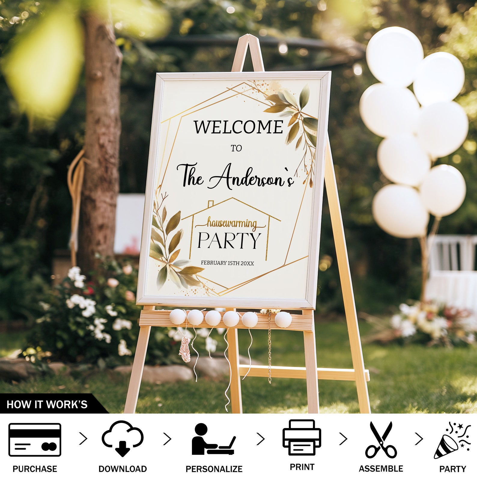 Editable Housewarming Party Welcome Sign Template, Housewarming Welcome ...