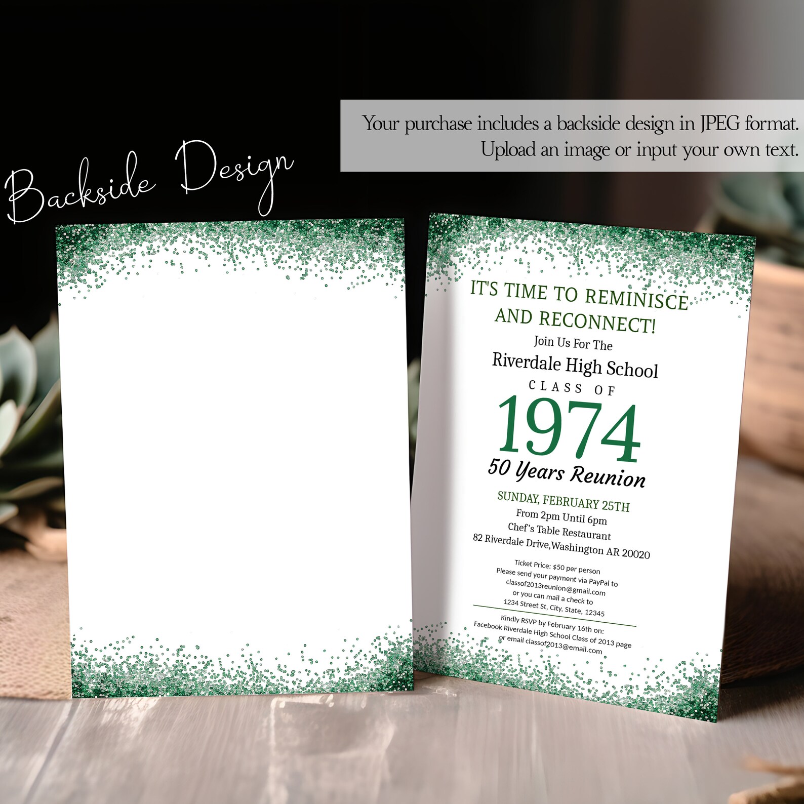 Editable Reunion Invitation Template, High School Reunion Invitation ...