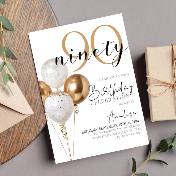 90th Birthday Invitation Wording Samples Burlap Man Birthday