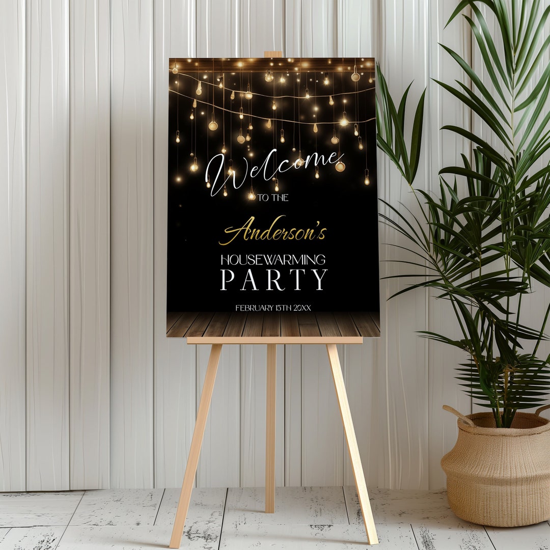 Housewarming Party Welcome Sign Template, Housewarming Welcome Board ...