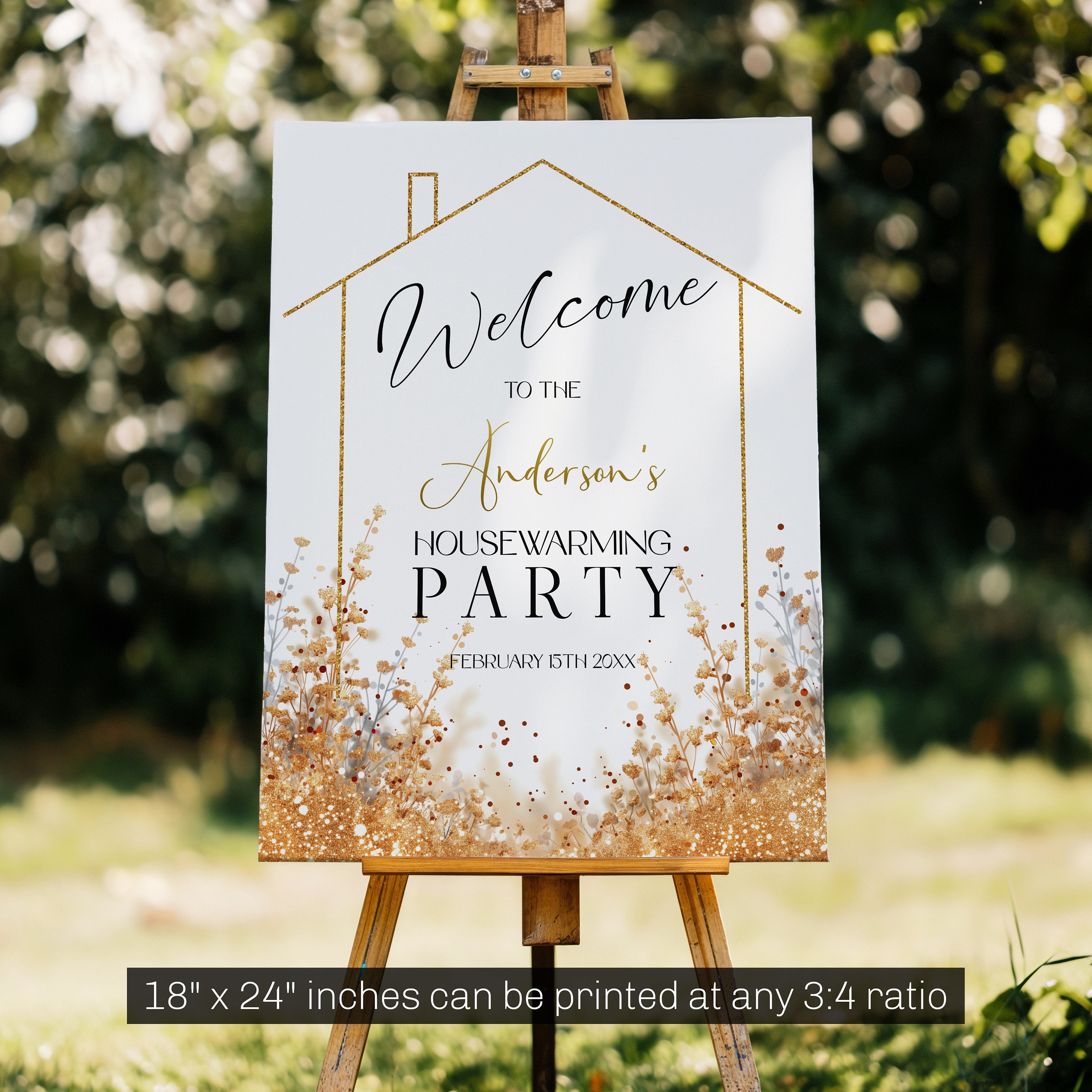 Housewarming Party Welcome Sign Template, Housewarming Welcome Board ...