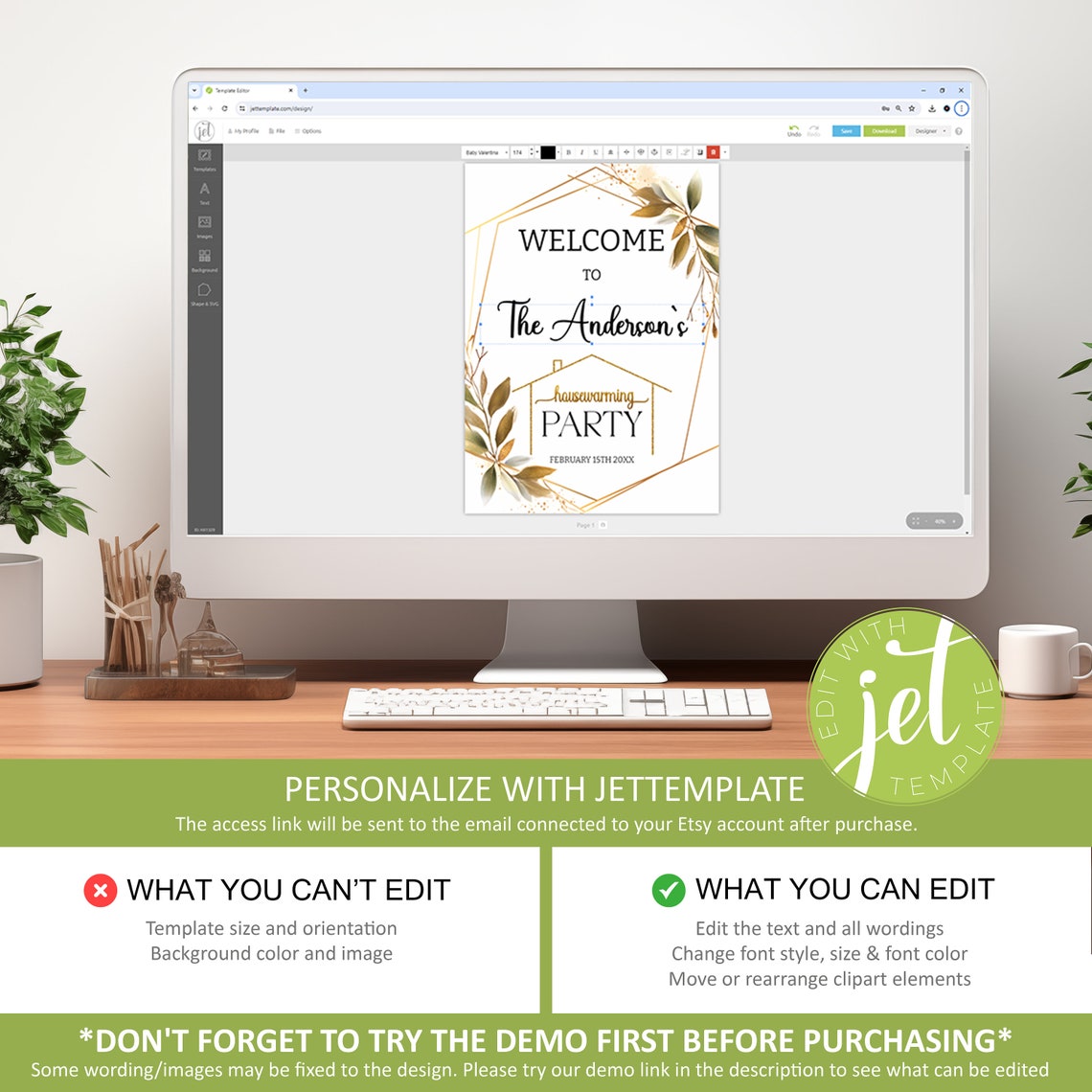 Editable Housewarming Party Welcome Sign Template, Housewarming Welcome ...