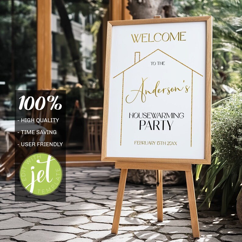 Housewarming Party Welcome Sign Template, Housewarming Welcome Board ...