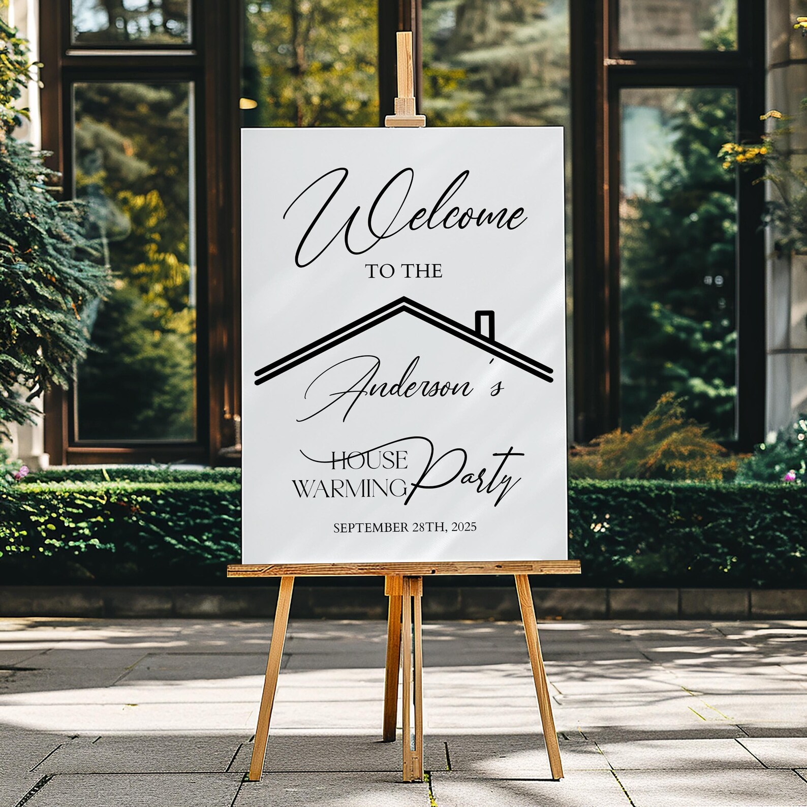 Modern Housewarming Party Welcome Sign, Simple Welcome Sign ...