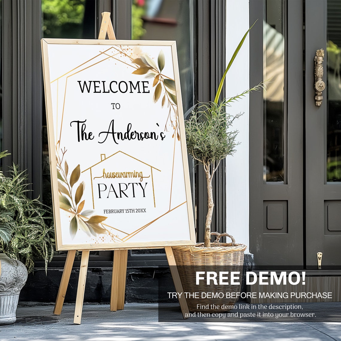 Editable Housewarming Party Welcome Sign Template, Housewarming Welcome ...