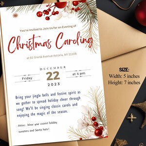 Christmas Caroling Invitation Neighborhood Christmas Caroling Invite ...