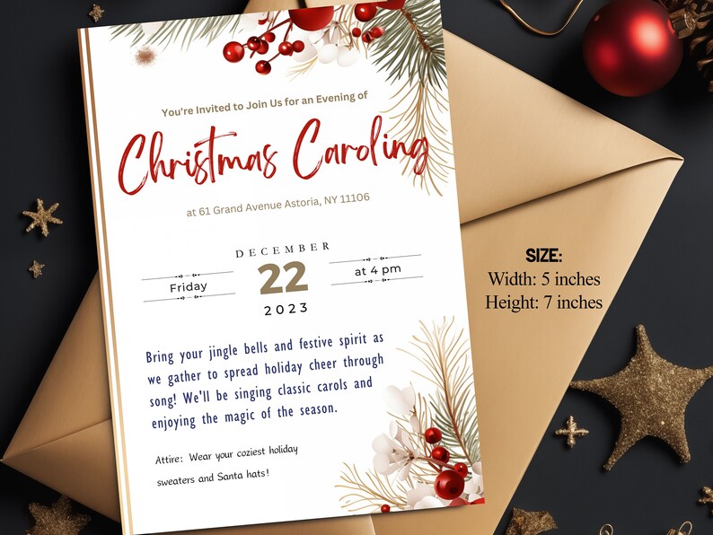 Christmas Caroling Invitation Neighborhood Christmas Caroling Invite ...