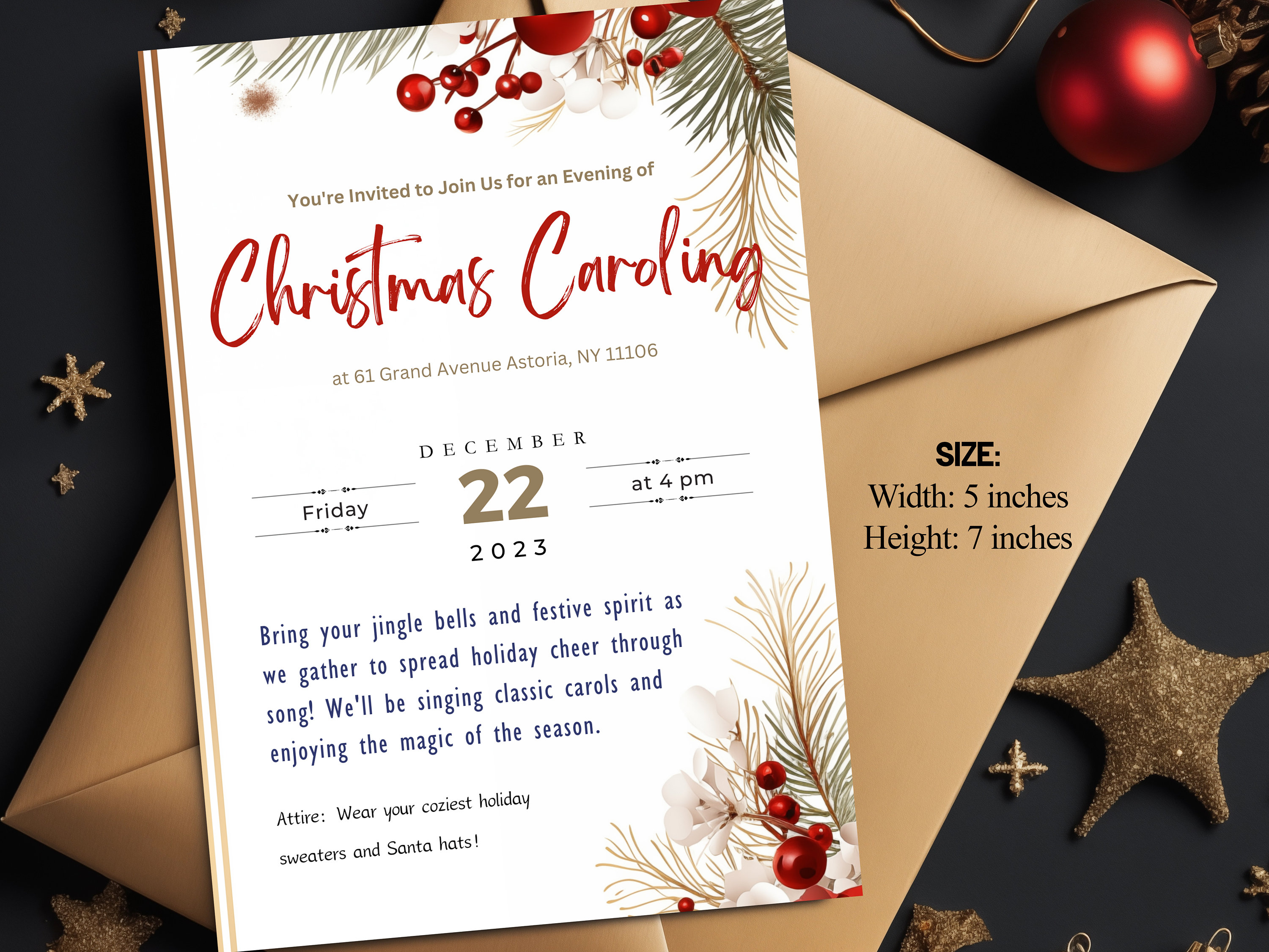 Christmas Caroling Invitation Neighborhood Christmas Caroling Invite ...