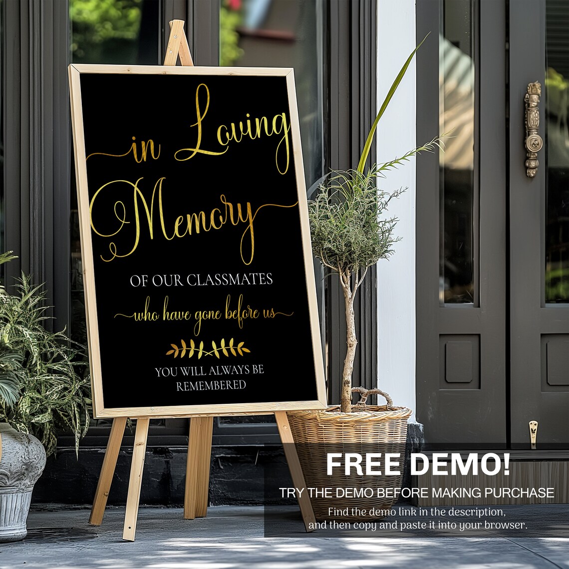 In Loving Memory Sign for Class Reunion, Classmate Memorial for Class ...