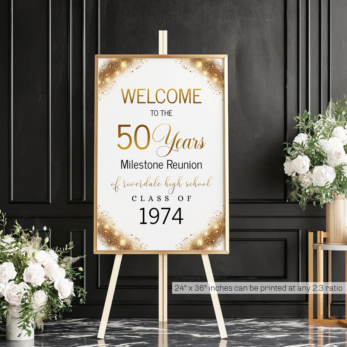 Class Reunion Welcome Sign Personalized, High School Reunion Welcome ...