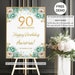 Floral 90 Years Loved, 90th Birthday Party Welcome Sign for Women ...