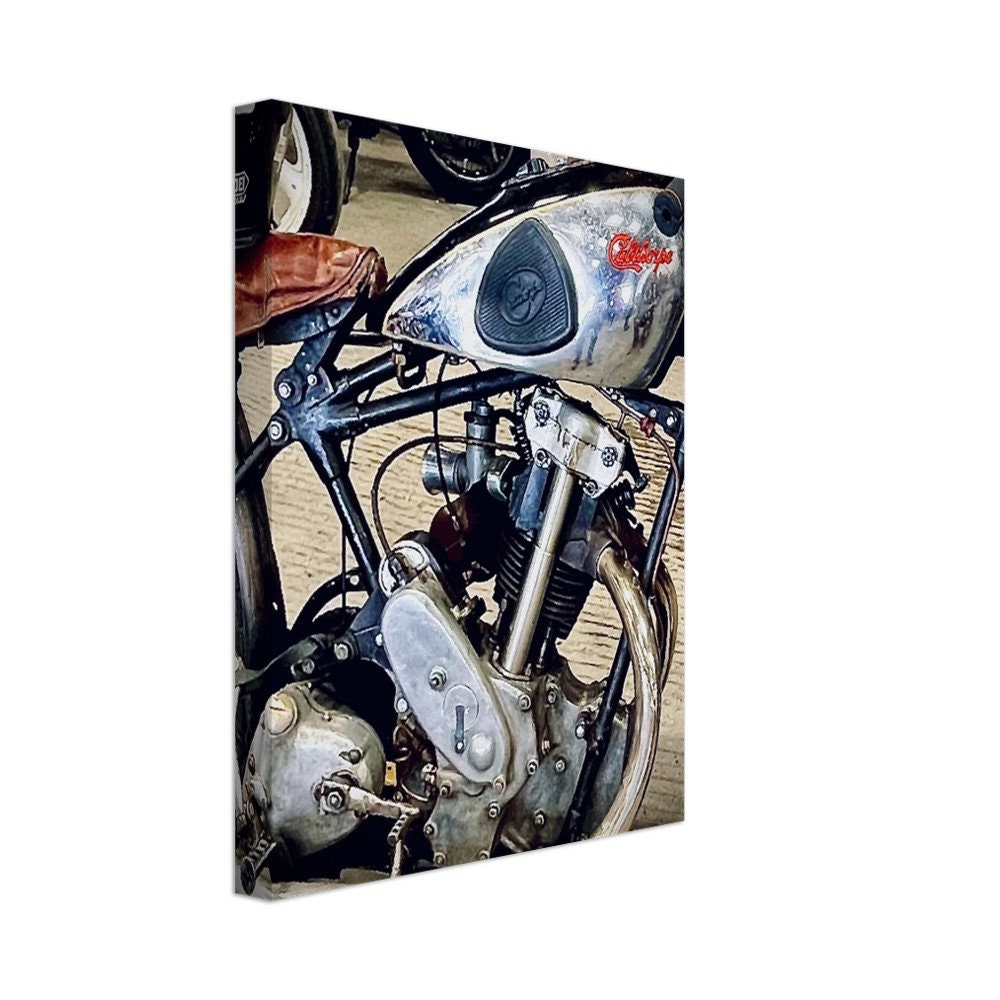 Decorative Vintage Motorcycle Engine Poster, Canvas and Framed Prints ...