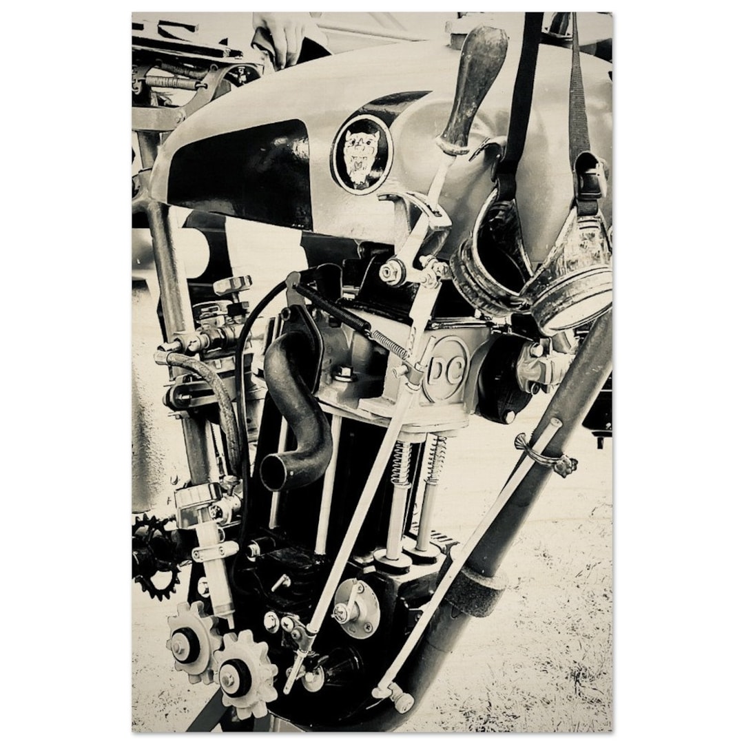 Decorative Vintage Motorcycle Engine Series - Wood Prints - Etsy