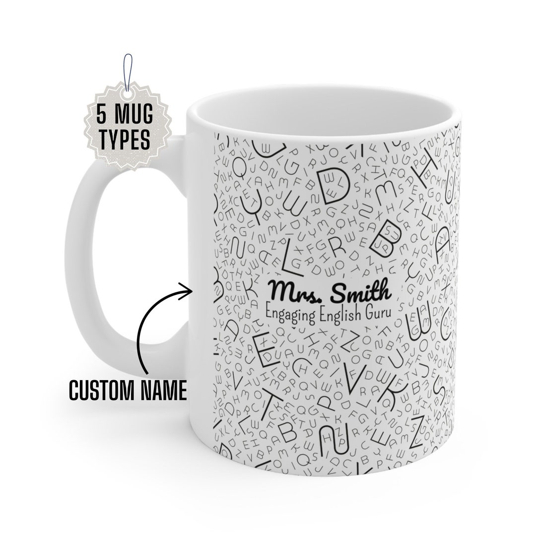 English Teacher Mug,english Teacher Gift,teacher Appreciation,teaching ...