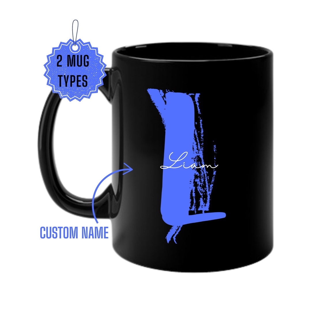 Lift Your Spirits: L Name Mugs, Elevating Every Sip - Etsy