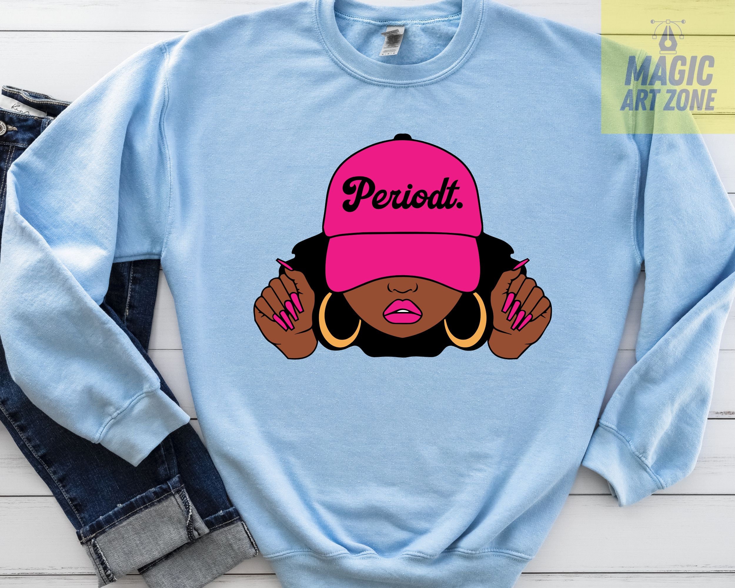 Periodt Woman Cap Svg Black Woman Png Black Woman Svg Afro Woman Png