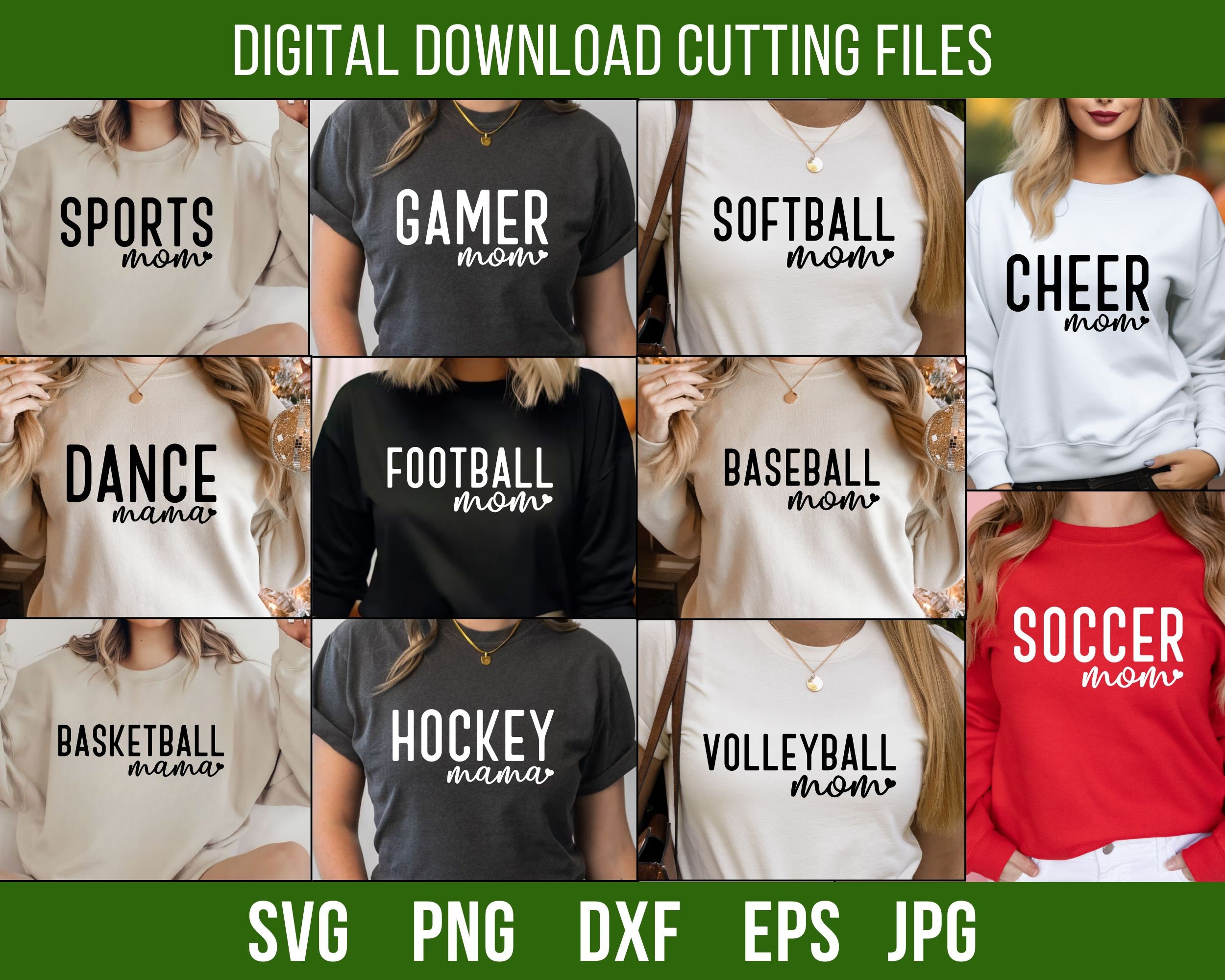 50 Sports Mom Svg Bundle Sports Mom Svg Bundle Sports Mama Svg Mom