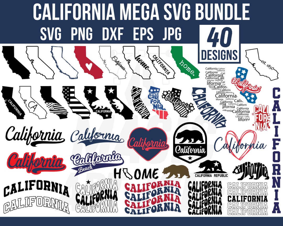 California SVG Mega Bundle, California SVG Bundle, California Svg ...