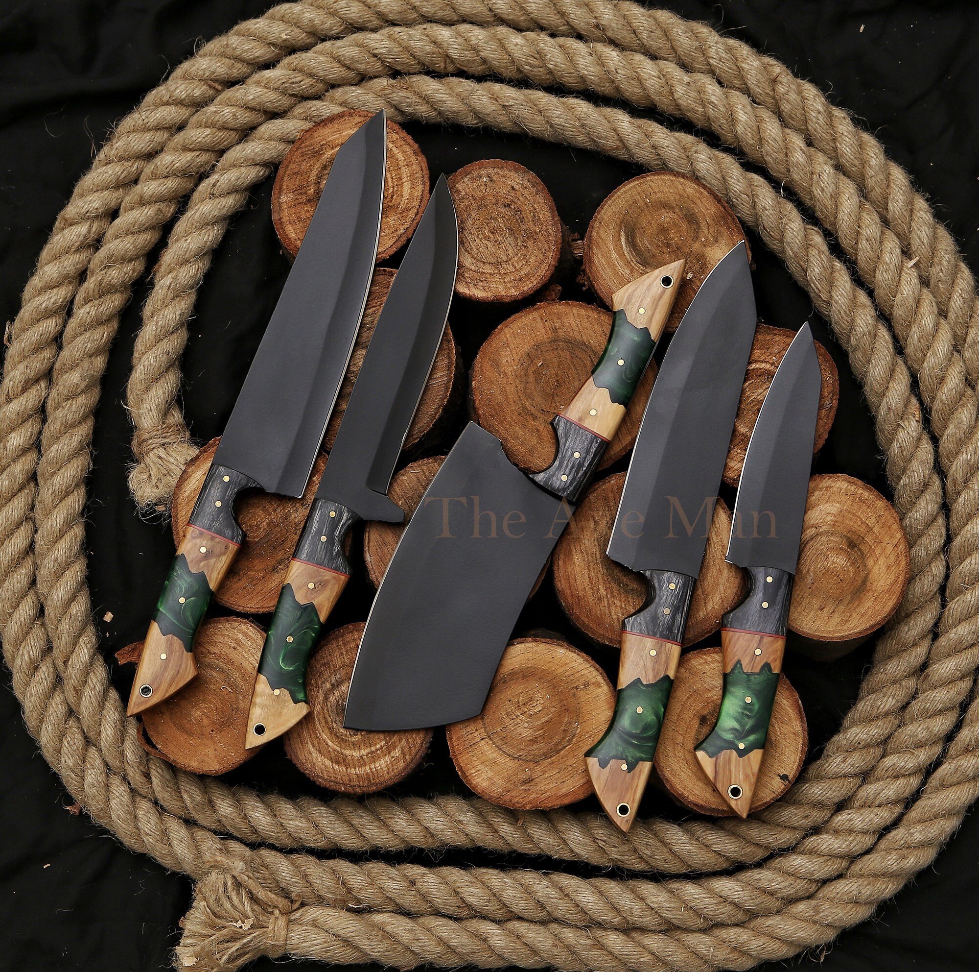 FULL TANG Hand Forged Coating Carbon Steel Chef's Knife - Etsy